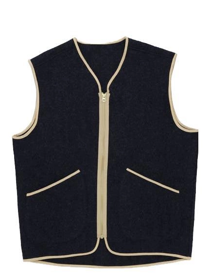 FORTELA Highlandvest Wool Vest - Navy