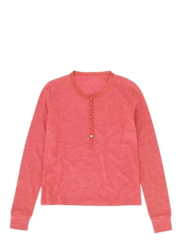 FORTELA Coralie Silk-edged Cotton Serafino Shirt - Cherry