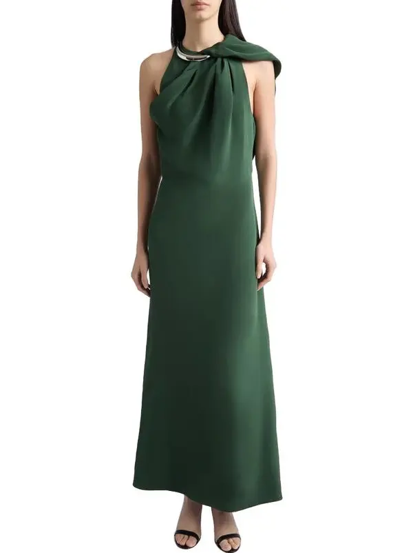 Altuzarra Crawford Draped Silk Dress - Hunter