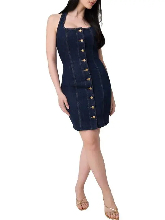 Guess Jocelyn Halter Denim Minidress - Rnsa-open
