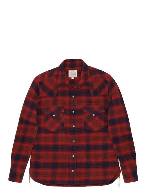 FORTELA Ntex Checked Cotton Texan Shirt - Deep Red