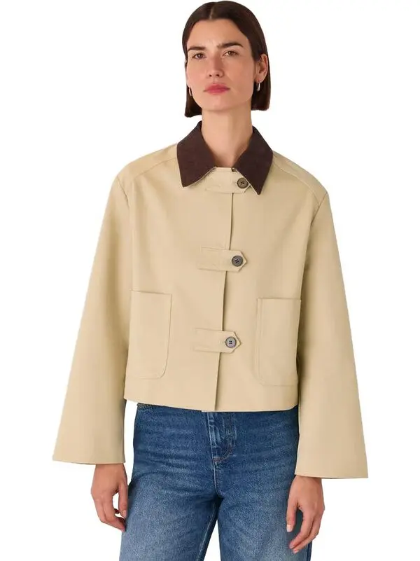 Whistles Corduroy Collar Jacket - Neutral