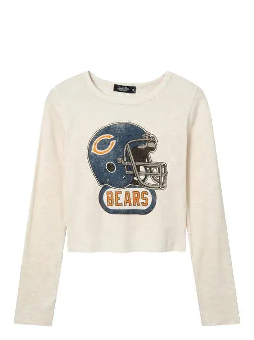 Junk Food Bears Helmet Graphic Cropped Thermal T-shirt - Birch