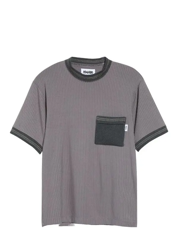 MAGLIANO Tipped Rib T-shirt - Grey