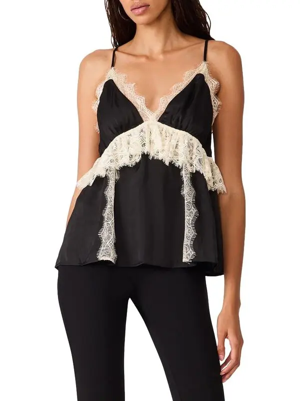 Steve Madden Victoire Lace Camisole - Black