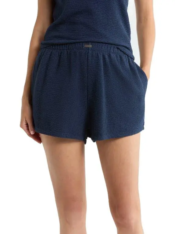 Lunya Organic Cotton Seersucker Short - Deep Blue