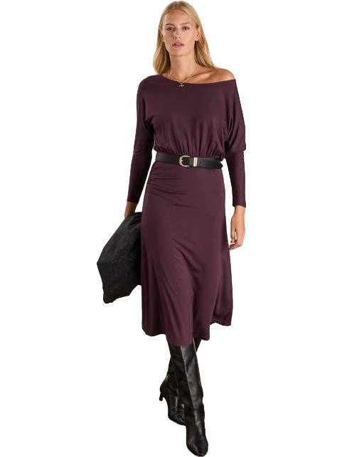 Baukjen Sarah Jersey Midi Dress - Plum