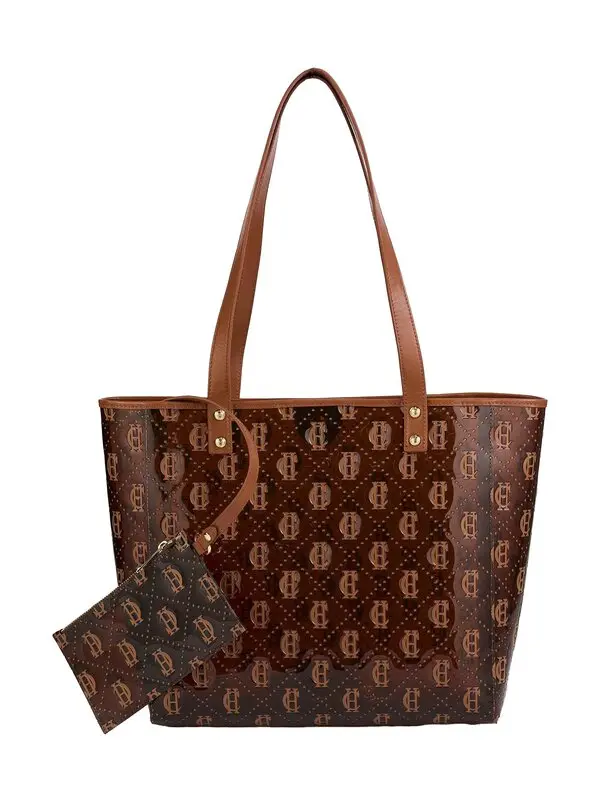 Holland Cooper Monogram Clear Shopper Monogram - Tan