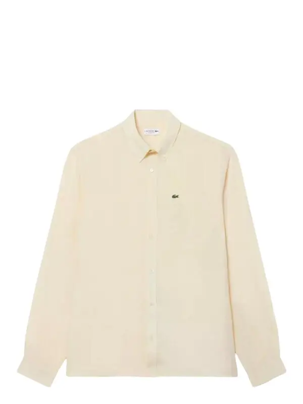 Lacoste Regular Fit Linen Shirt - Neutrals