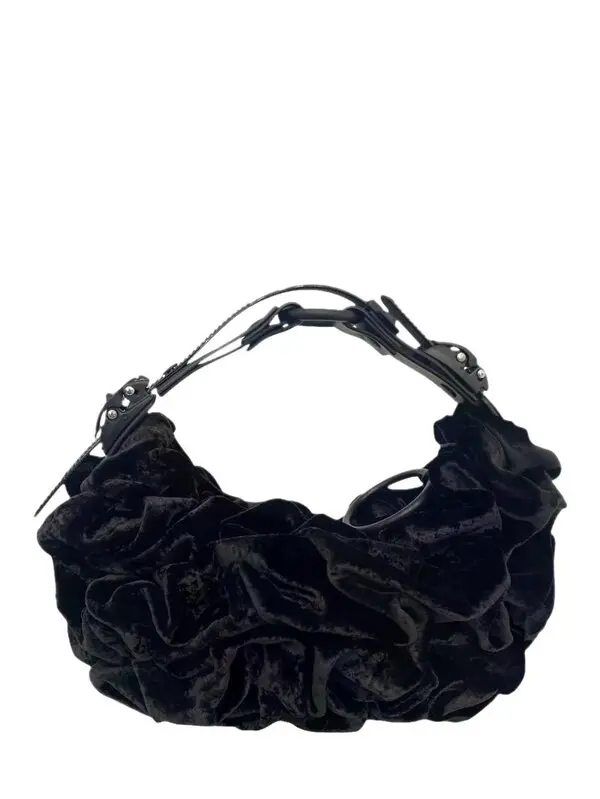 INNERRAUM Ruched Buckle-strap Tote Bag - Black