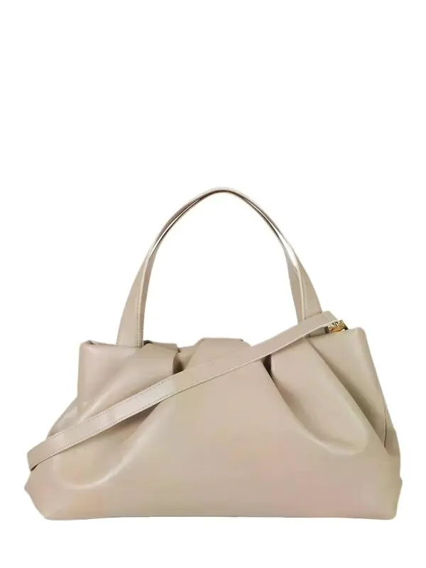 THEMOIRE Athena Ruched Tote Bag - Neutrals