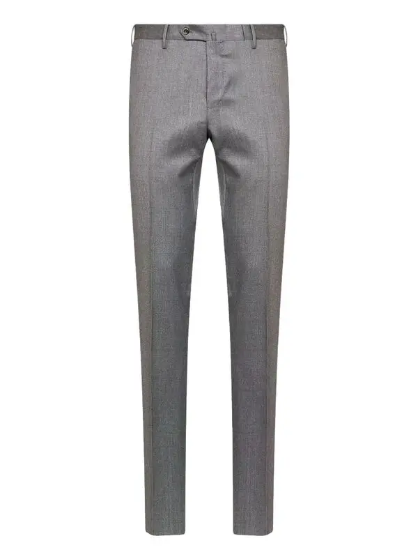 PT TORINO Pressed-crease Tailored Trousers - Grey