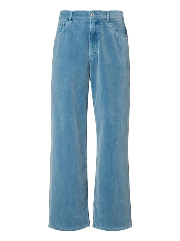 Auralee Cotton Corduroy Wide-leg Pants - Blue