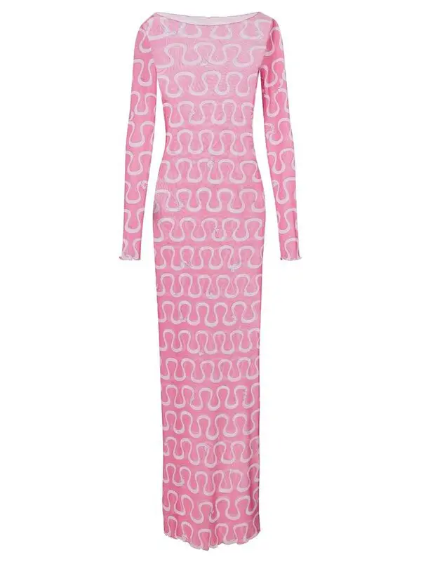 Emilio Pucci Onda Tulle Maxi Dress - Pink