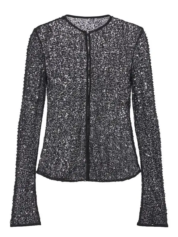 SIR. Cassia Sequined Top - Black