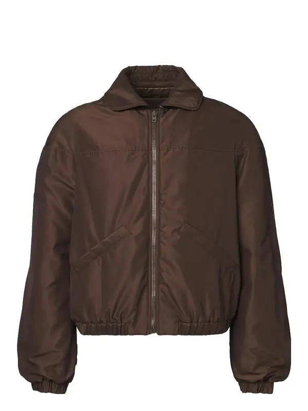 LEMAIRE Canvas Blouson Down Jacket - Brown