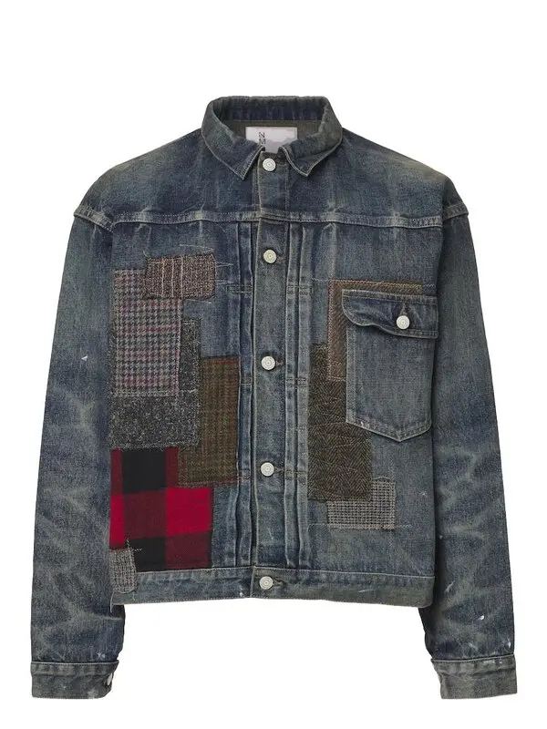 Junya Watanabe Patchwork Denim Jacket - Blue