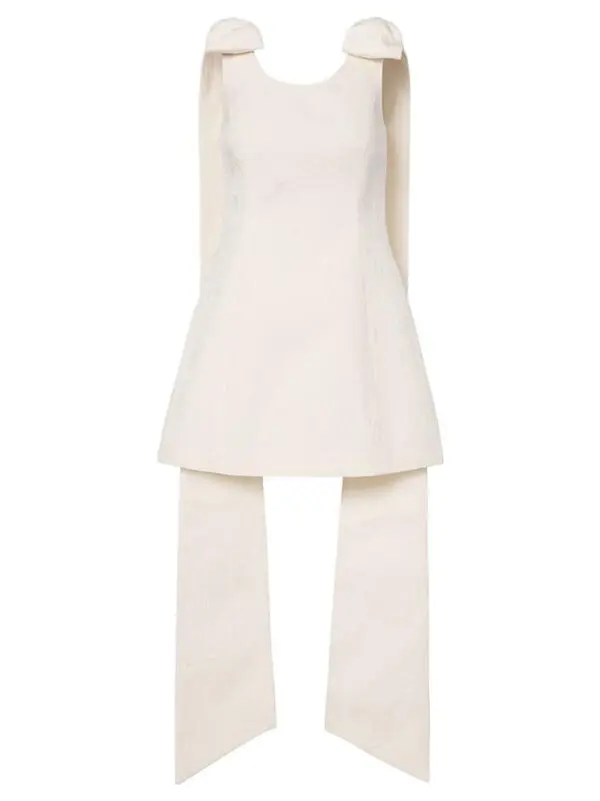 MARKARIAN Bridal Gita Floral Brocade Minidress - White