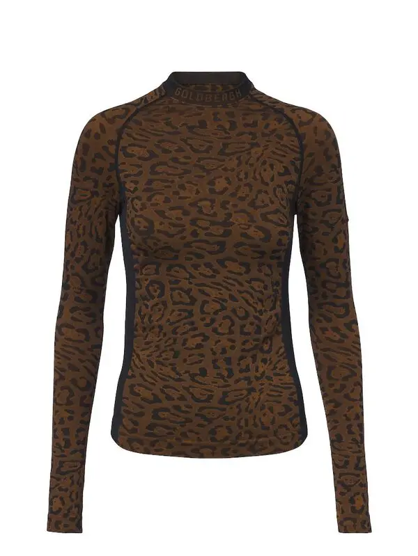 Goldbergh Feline Leopard-print Ski Top - Brown