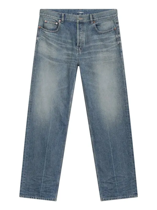 Saint Laurent Tapered Cotton Jeans - Blue