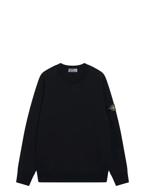 Stone Island Navy Cotton Crew-neck Sweatshirt - Blue
