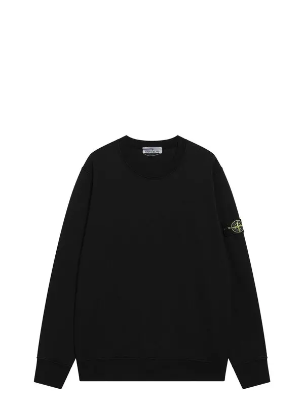 Stone Island Cotton Crew-neck Sweatshirt - Black