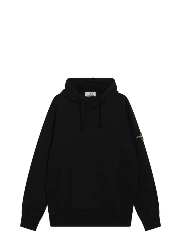 Stone Island Cotton Hoodie - Black