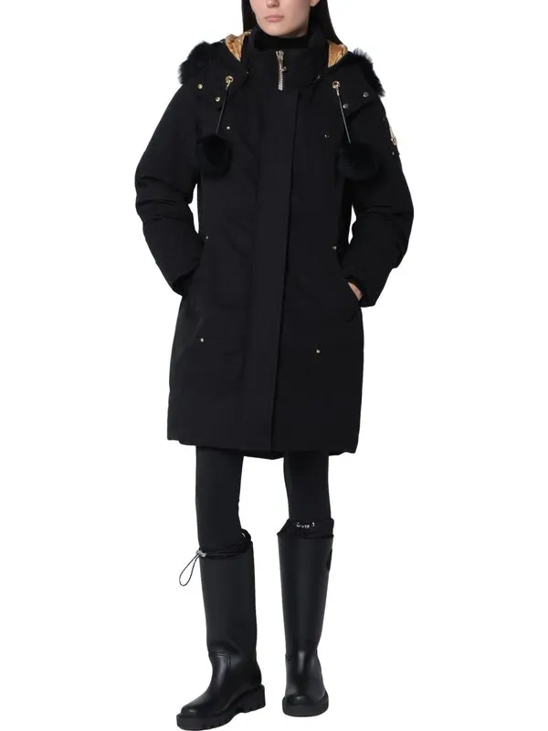 Moose Knuckles Stirling Original Parka In Cotton And Recycled Nylon - Black