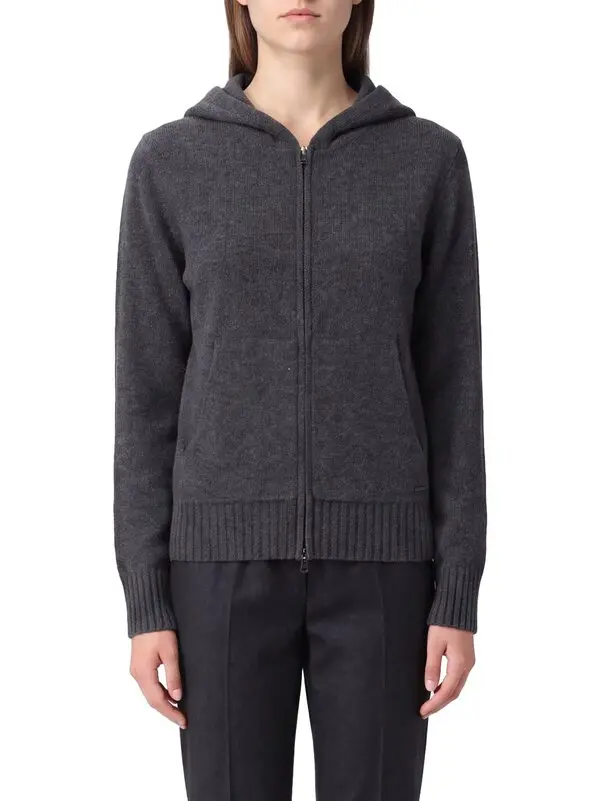 Max Mara Cashmere Zip-up Hoodie - Gray
