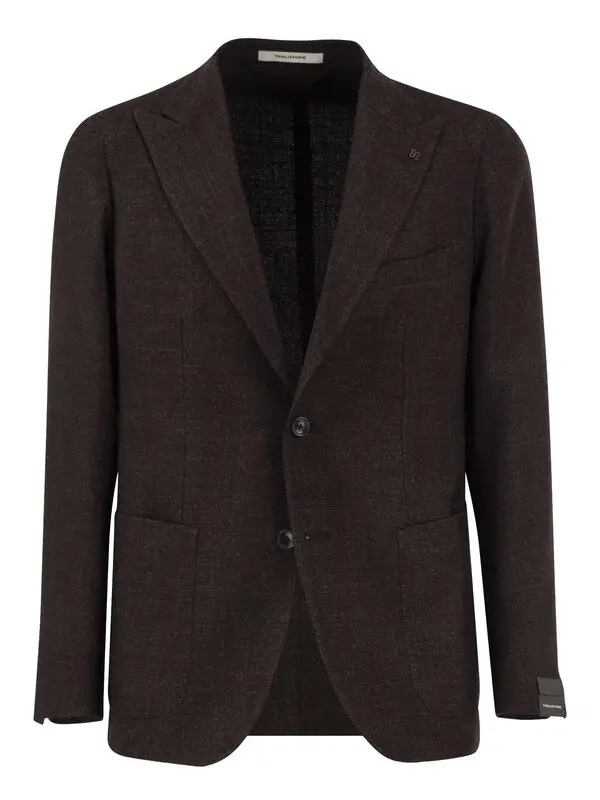 Tagliatore Virgin Wool And Silk Single-breasted Blazer - Multicolor