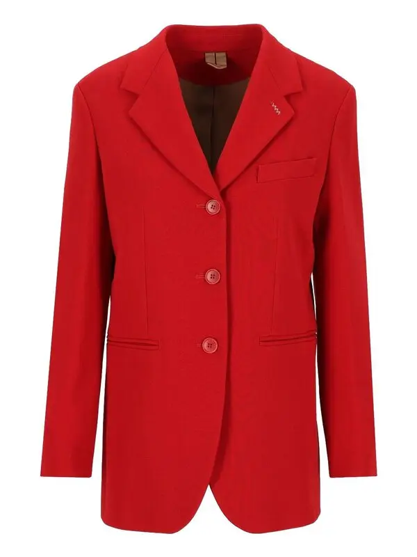 Max Mara Wool Cady Blazer - Red