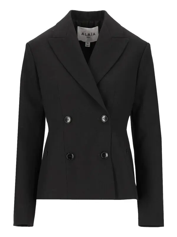Alaïa Double-breasted Blazer - Black