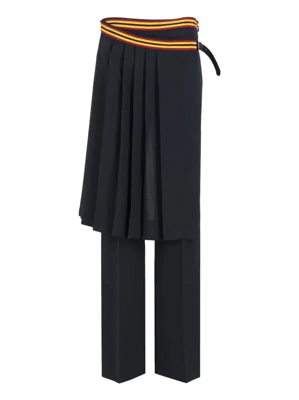 Dries Van Noten Serge Prestona Wool Twill Trousers - Blue