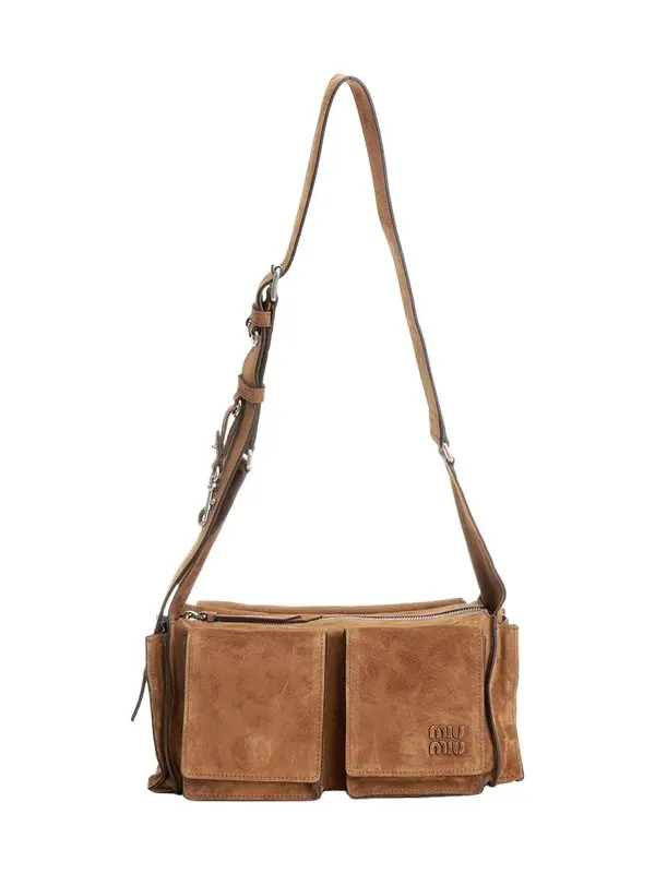 Miu Miu Utilitaire Shoulder Bag - Tan Brown