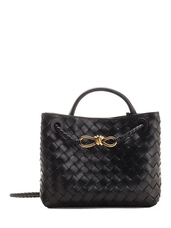 Bottega Veneta Small Andiamo Bag - Black & Muse Brass