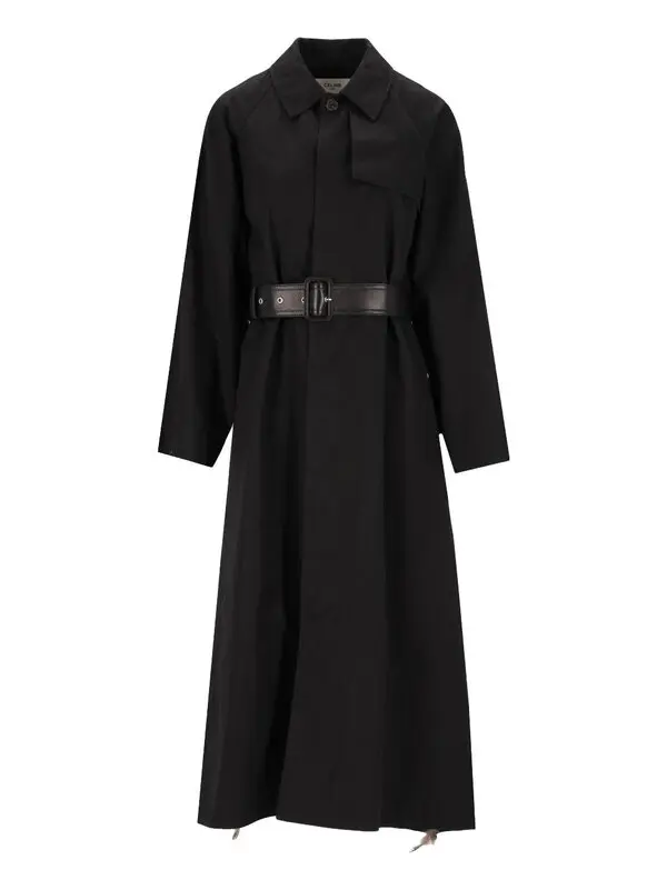 Celine Flared Raincoat - Black