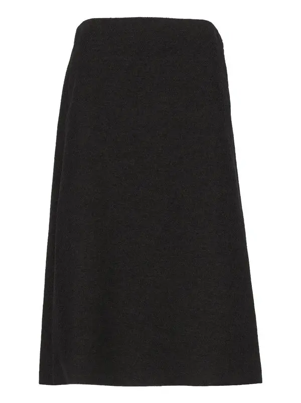 Fendi Bouclé Wool Skirt - Ebony