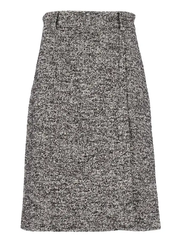 Dolce & Gabbana Pencil Skirt In Tweed - Multicolor