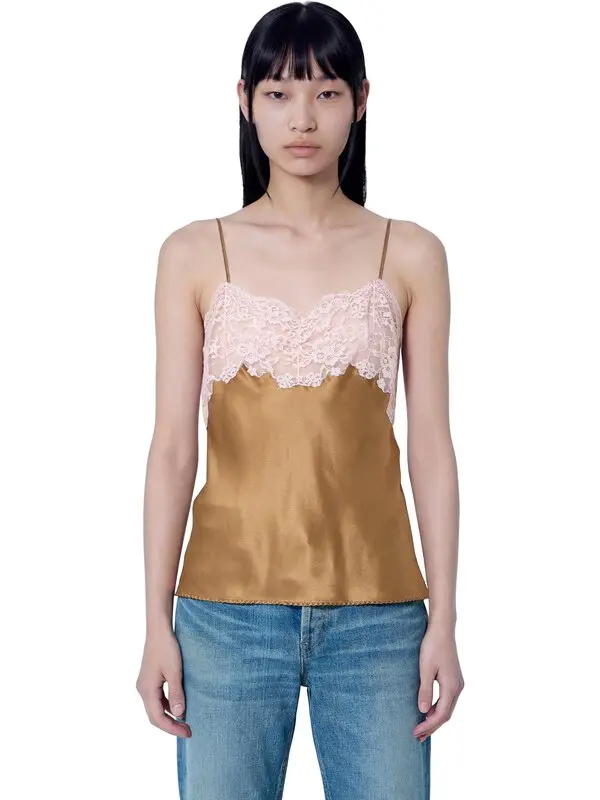 Saint Laurent Lace Camisole Top - Multicolor