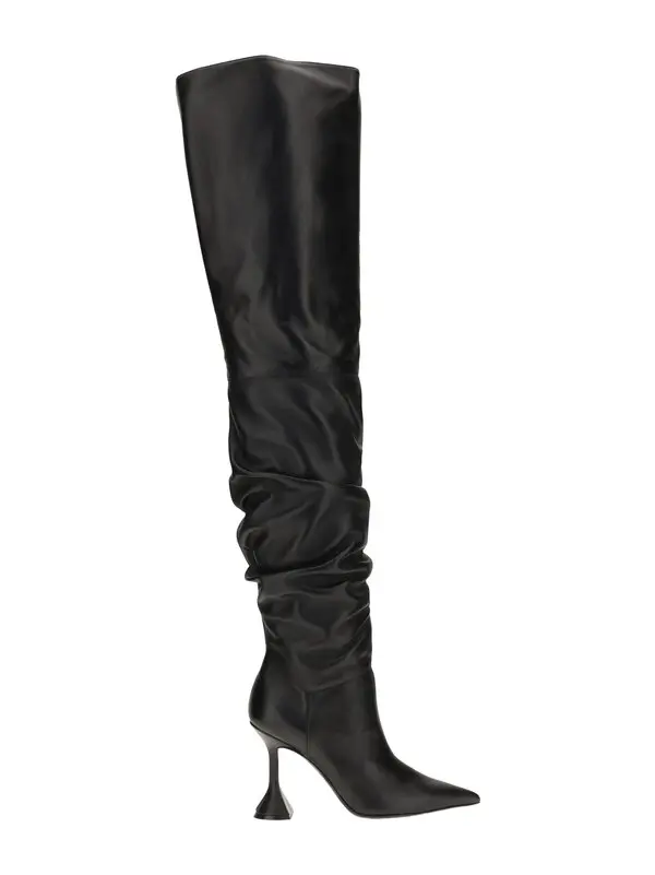 Amina Muaddi Olivia Thigh-high Boots - Black