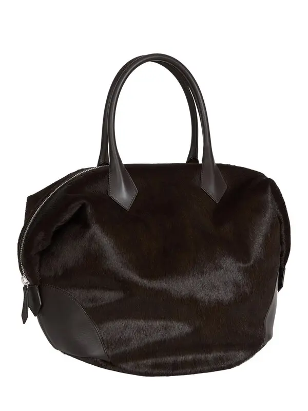 TWP Howard St Bag In Ponyhair - Chocolate