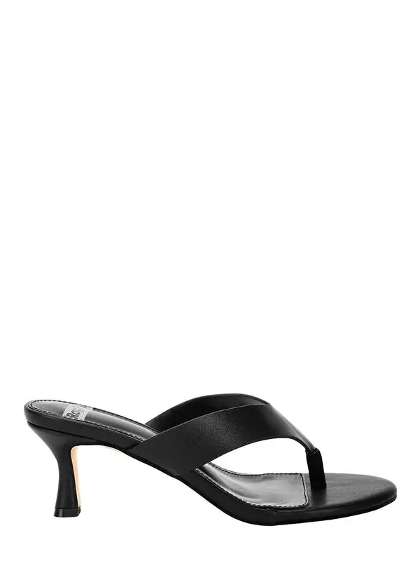 RAG & CO Beaboux Thong Strap Kitten Heel Sandal In Petent By - Black