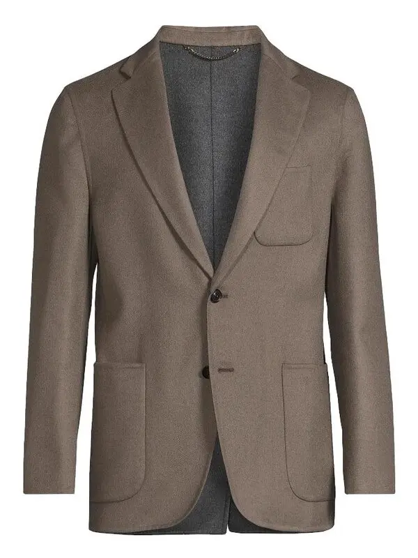 Canali Double Blazer Jacket - Brown