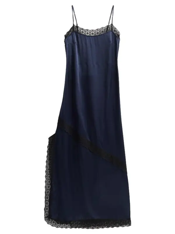 THE GARMENT Cata Stretch-silk Maxi Dress - Blue