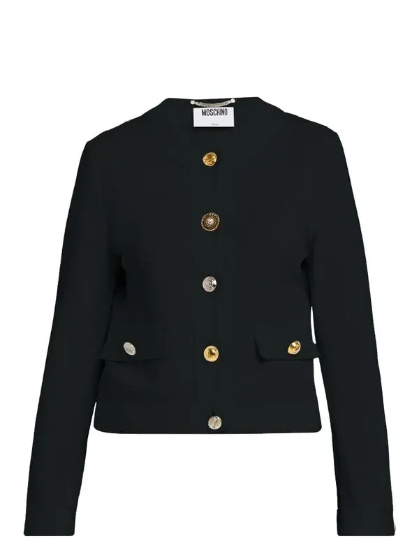 Moschino Cotton Fleece Lady Jacket - Multi Black