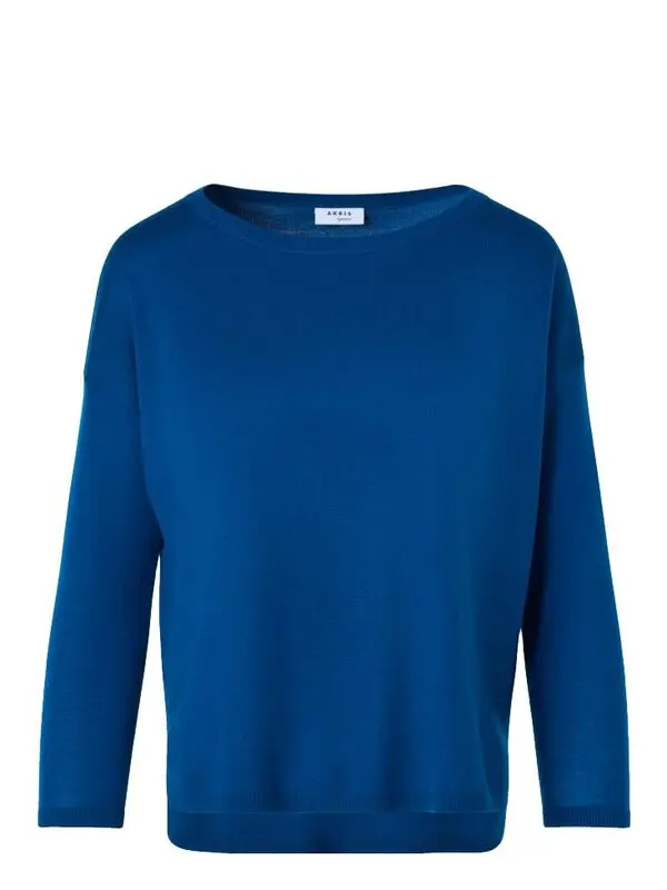 Akris Merino Wool Boatneck Sweater - Uranus