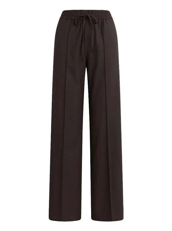 FAVORITE DAUGHTER The Ease Elasticized Wide-leg Pants - Espresso