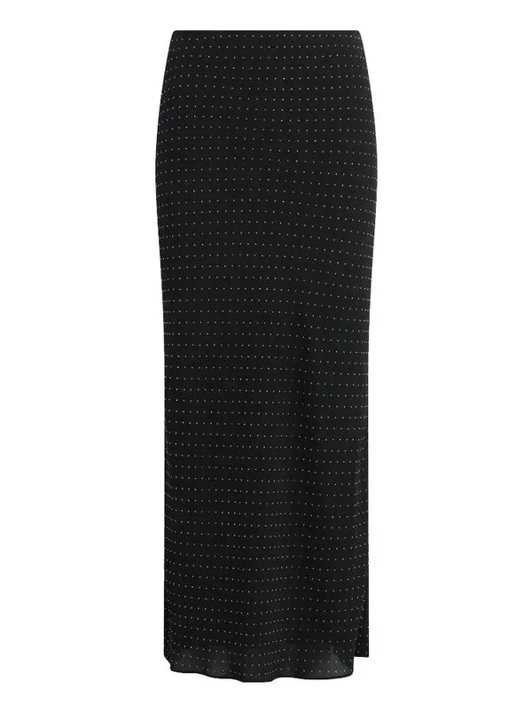 Joe's Jeans Isla Polka-dot Pencil Midi Skirt - Black