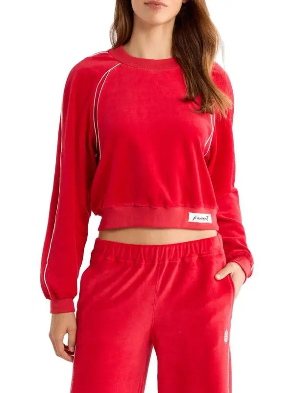 Free People Chalet Layer Top - Candy Apple