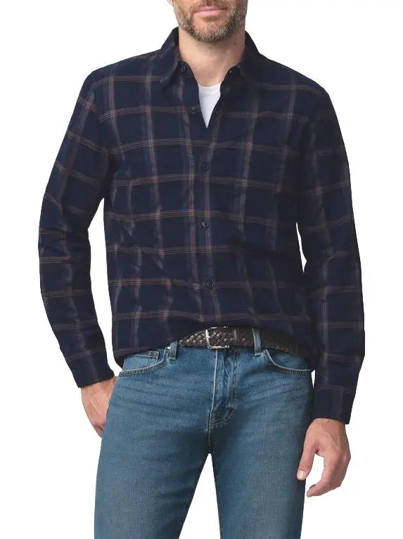 Joe's Jeans Plaid Corduroy Shirt - Navy Multi